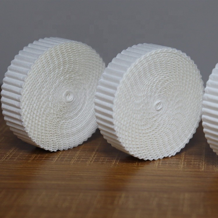 260% Pleated / Waved / Creped Absorbent Filter Paper For Medical HMEF / HME